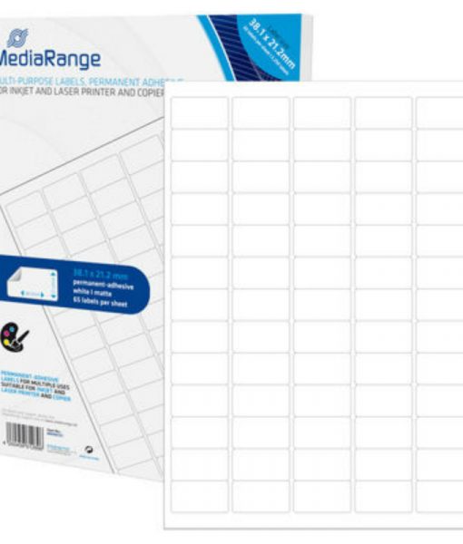 MediaRange Multi-Purpose Labels 38.1x21.2mm Permanent Adhesive White ...