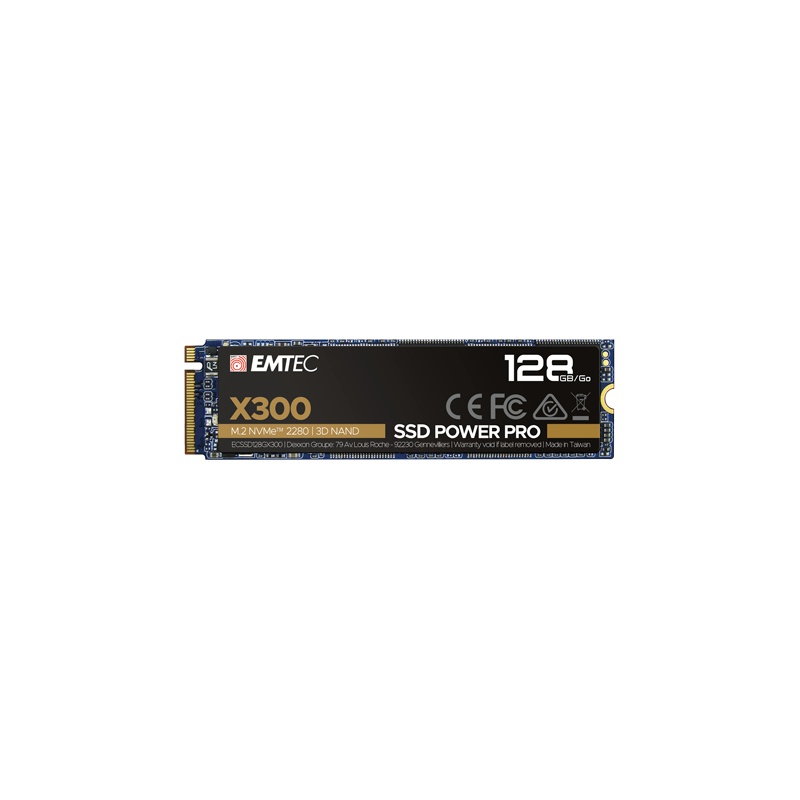 Emtec X300 Power Pro 128GB M.2 2280 PCIe Gen3x4 ECSSD128GX300 | e-Gate