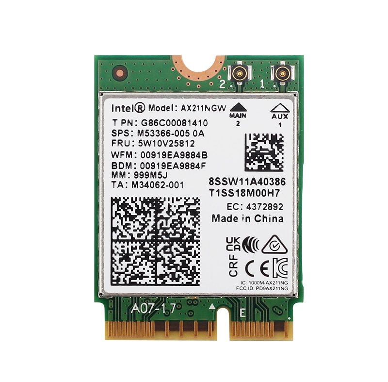 Intel Wi-Fi 6 AX211 Network Adapter M.2 2230 Bulk AX211.NGWG | e-Gate